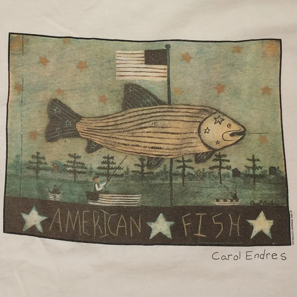 Vintage | Shirts | Vintage 9s Tee American Fish By Carol Endres Usa ...